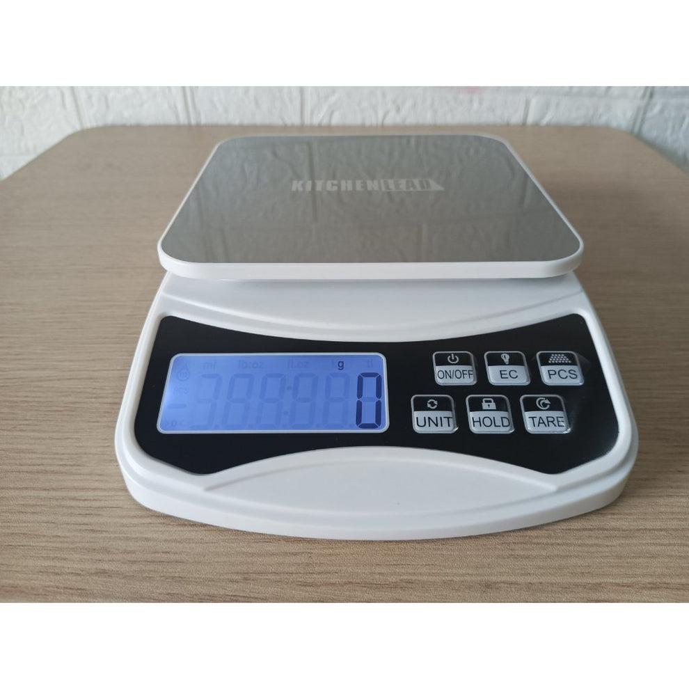 Kitchen Weighing Scale KitchenLead White 5kg Water Resistant ...